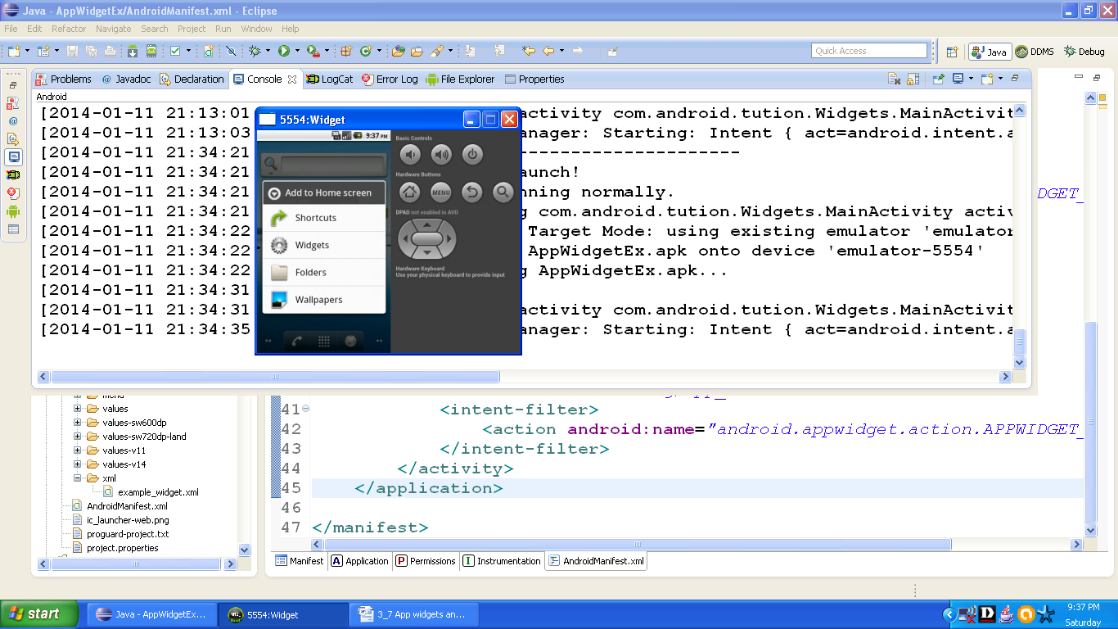 Android App Widgets | Android Programming by Wideskills